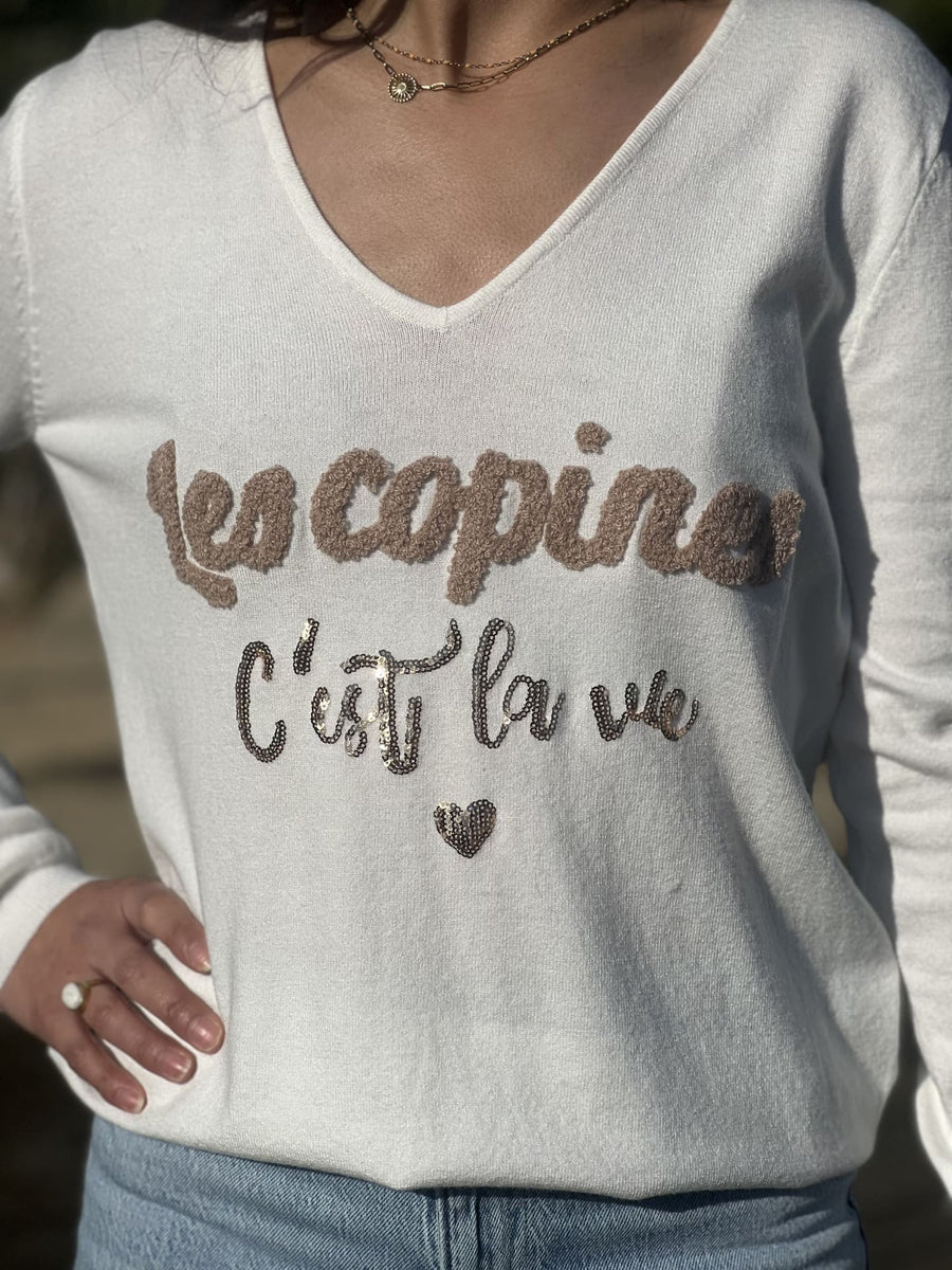 Pull les copines c'est la vie – Mademoiselle Marcelle